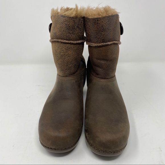 Dansko | Shoes | Dansko Stormy Oiled Nubuck Fur Lined Boots Brown ...